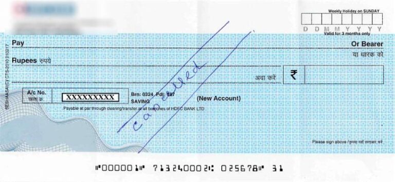 How to Make a Cancelled Cheque, Write It and Submit It